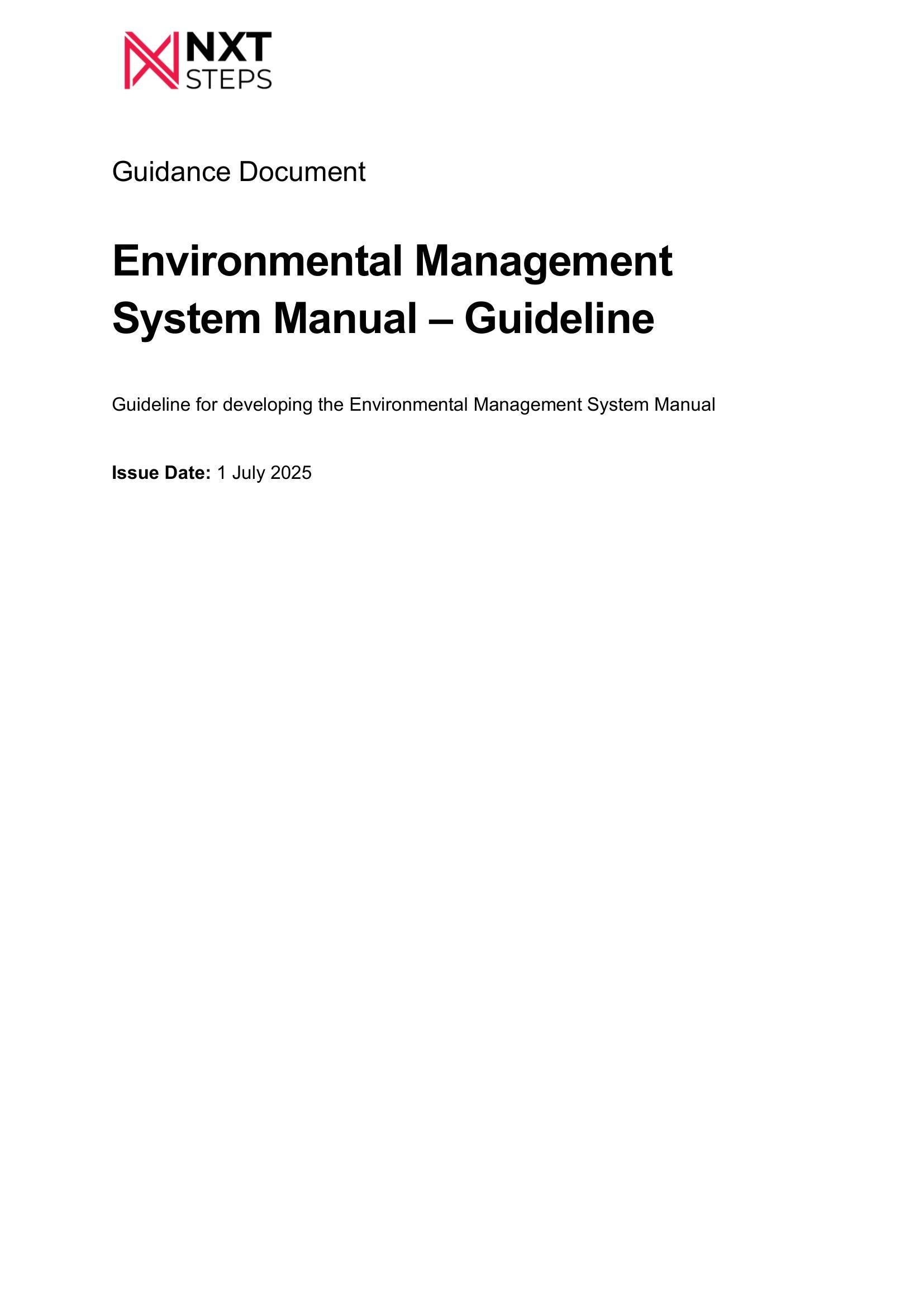 ISO 14001 Environmental Management System Manual Template and Guideline ...