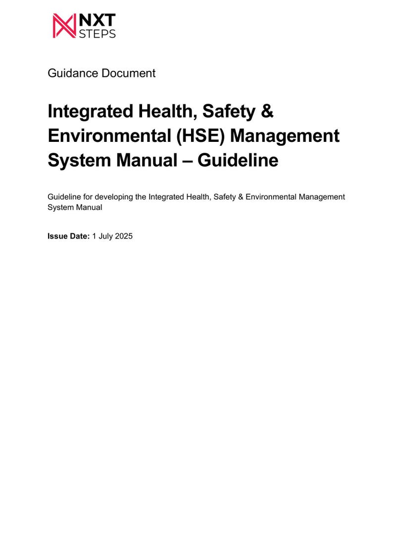 Integrated HSE Management System Manual Template and Guideline – ISO ...