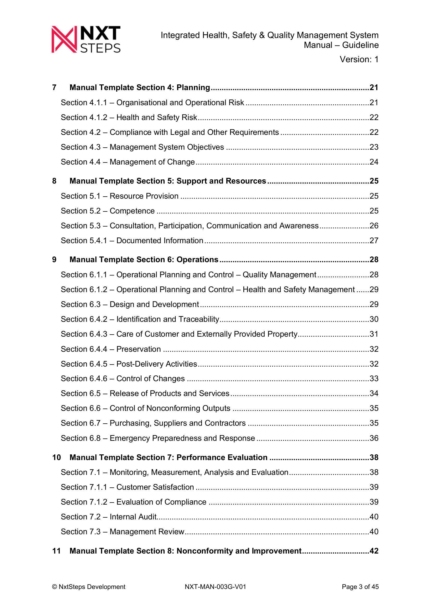 Integrated HSQ Management System Manual Template and Guideline – ISO ...