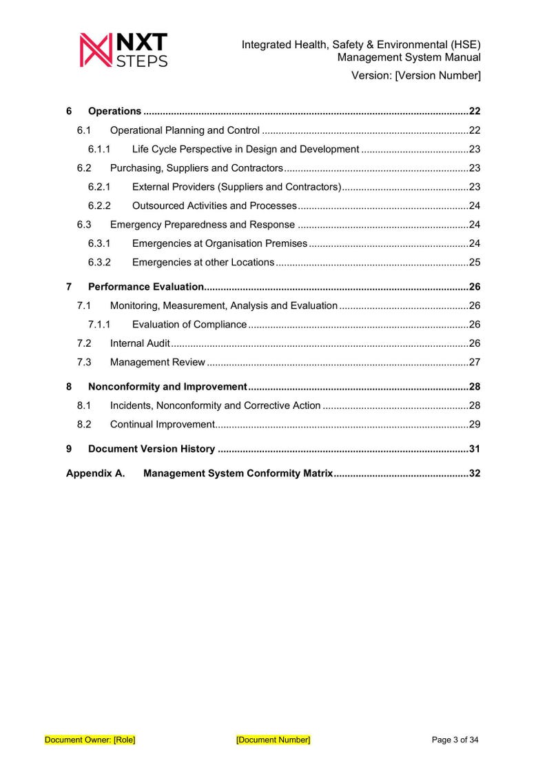 Integrated HSE Management System Manual Template and Guideline – ISO ...