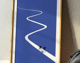 blue rectangle with bicycle