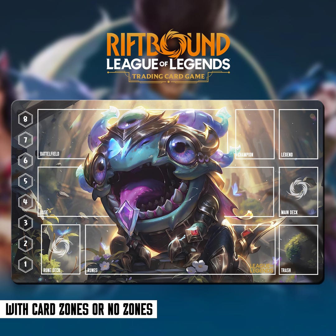 Playmat League of Legends Riftbound - Kogmaw - 24"x 14" (600 X 350 Mm ...