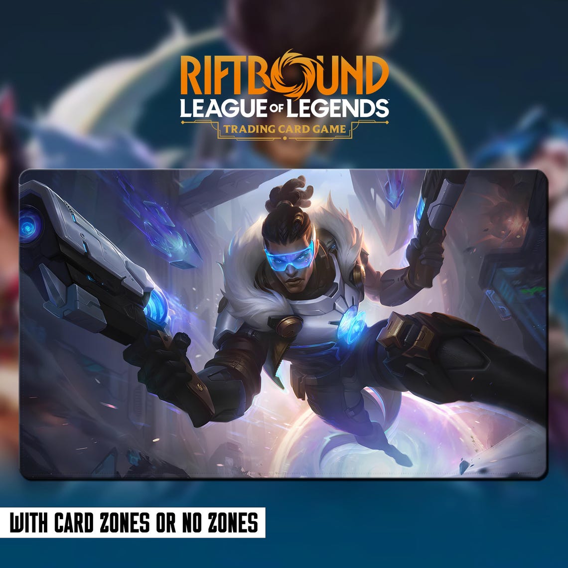 Playmat League of Legends Riftbound - Lucian - 24"x 14" (600 X 350 Mm ...