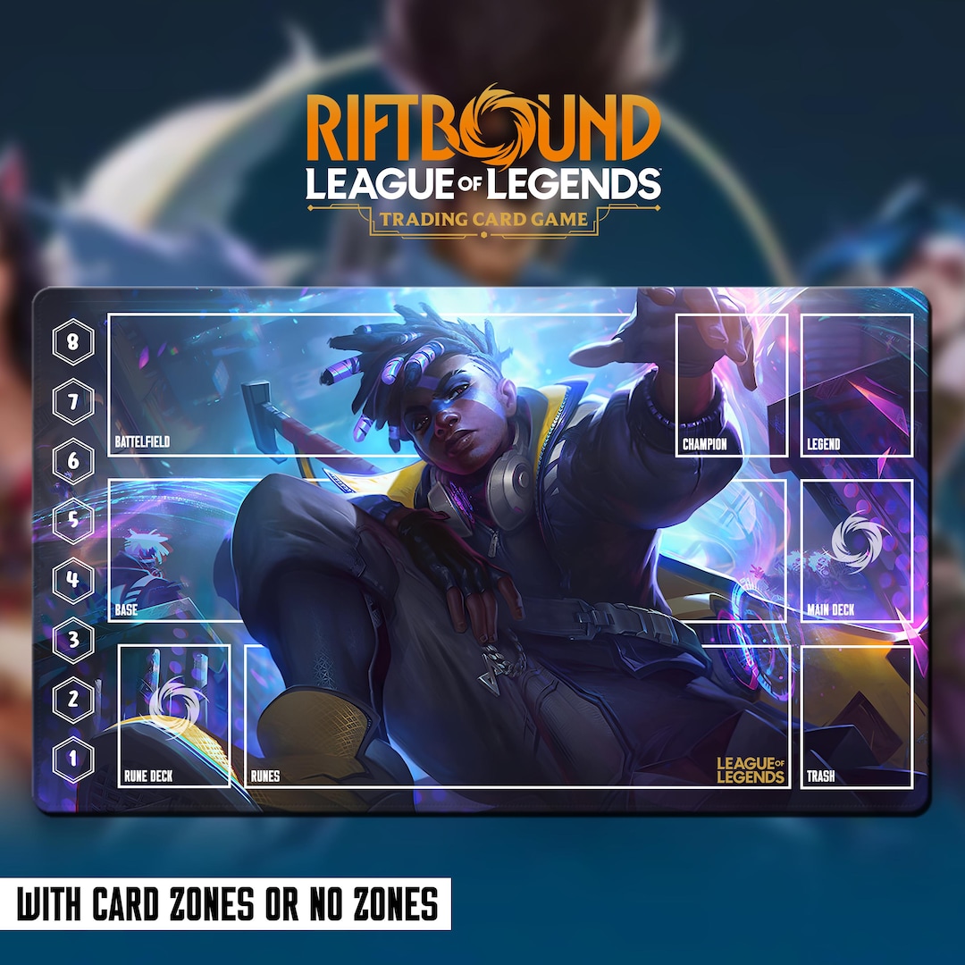 Playmat League of Legends Riftbound - Ekko - 24"x 14" (600 X 350 Mm) - Etsy