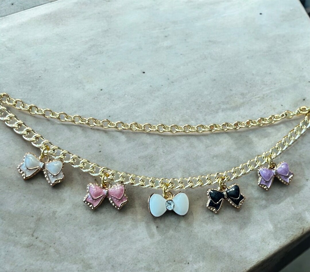 Pretty Bows Nose to Ear Chain - Septum - Nose Chain - Bowties ...