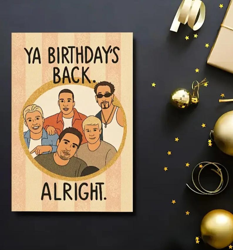 Backstreet Boys Birthday Card New With Envelope - Etsy