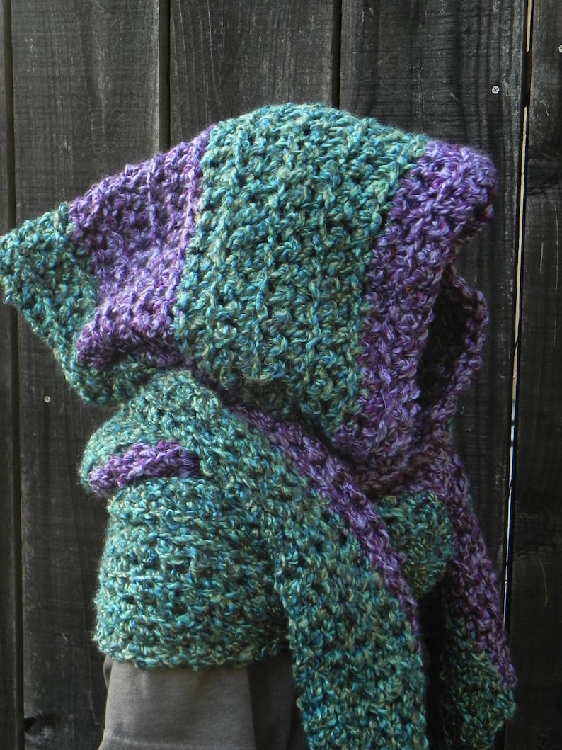 Easy Crochet Pattern Hooded Scarf Scoodie Hoodie Crochet - Etsy Australia