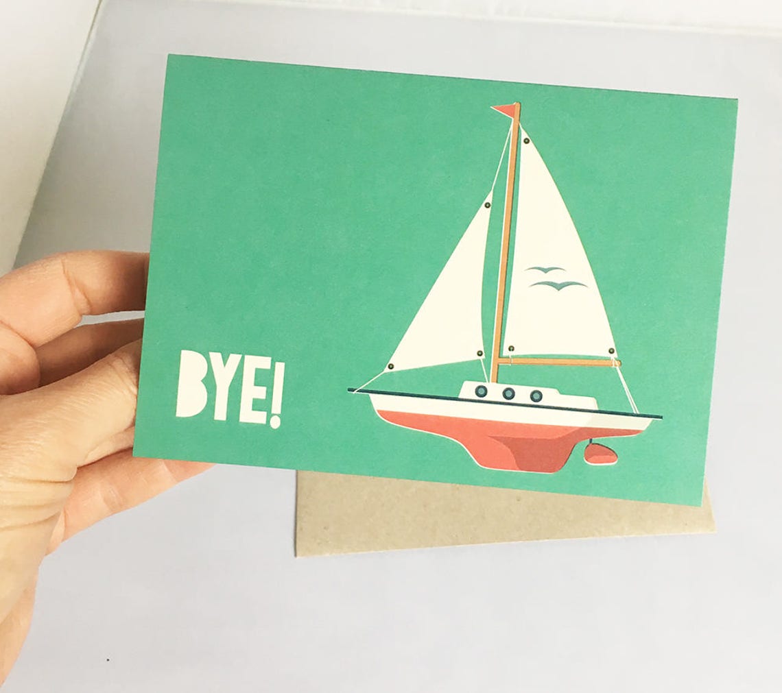 Farewell Card Goodbye Card Bon Voyage Card Card for Her - Etsy