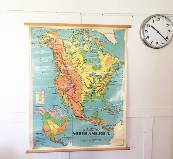 Vintage America Map Vintage Map Wall Art Wall Decor | Etsy
