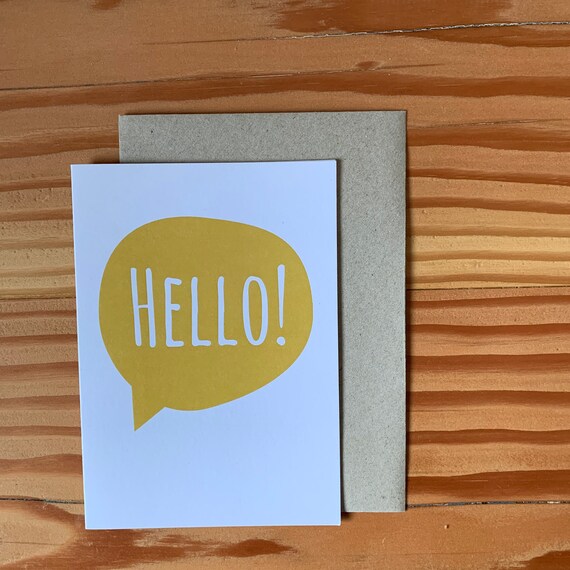 Hello Card Birthday Card Card for Friend Funny Card | Etsy