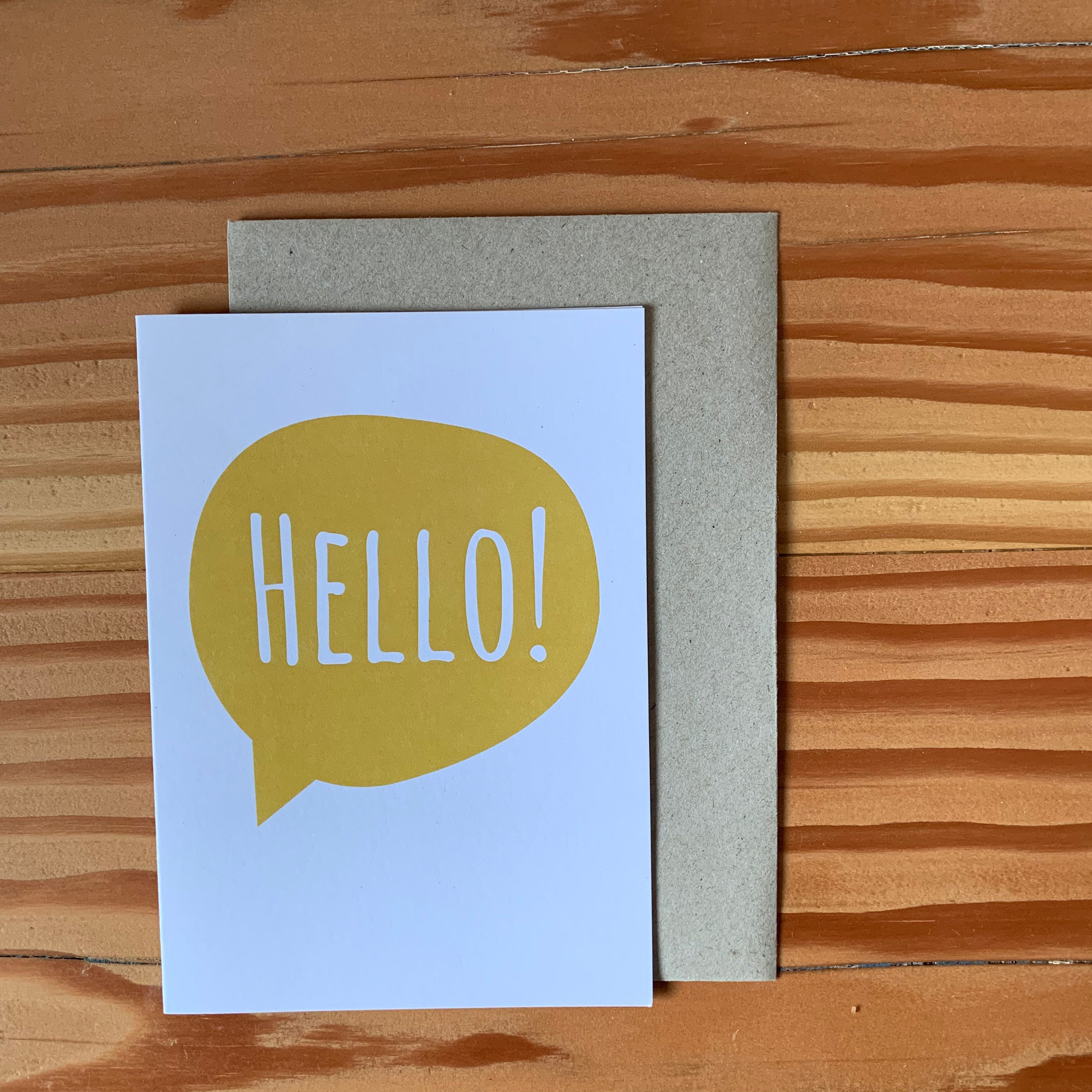 Hello Card Birthday Card Card for Friend Funny Card All Occasion Card ...