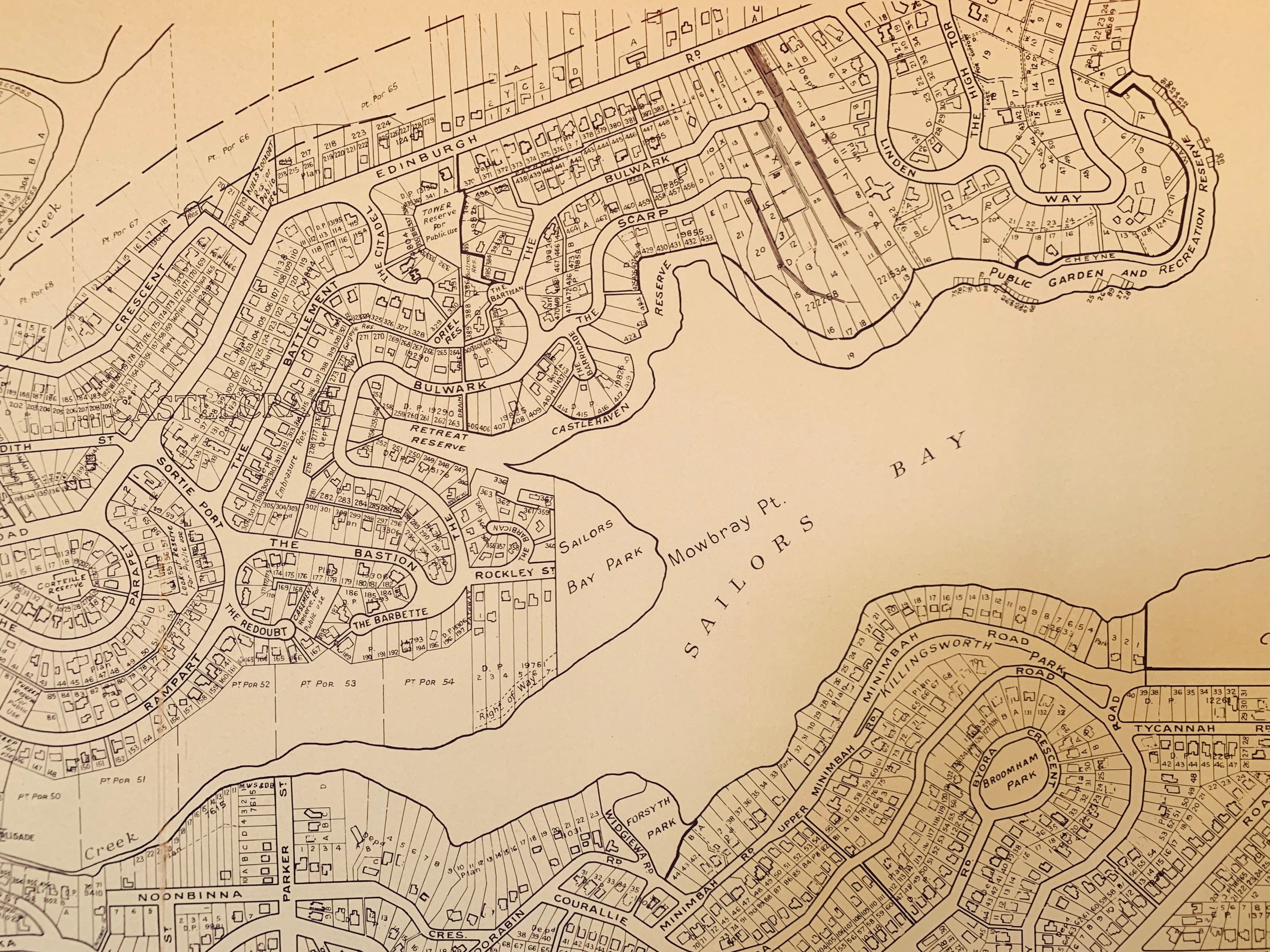 Vintage Willoughby Map Sydney Map Planning Map Mid Century wall Decor ...