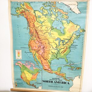 Vintage America Map Vintage Map Wall Art Wall Decor Housewarming Gift ...