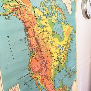 Vintage America Map Vintage Map Wall Art Wall Decor Housewarming Gift ...