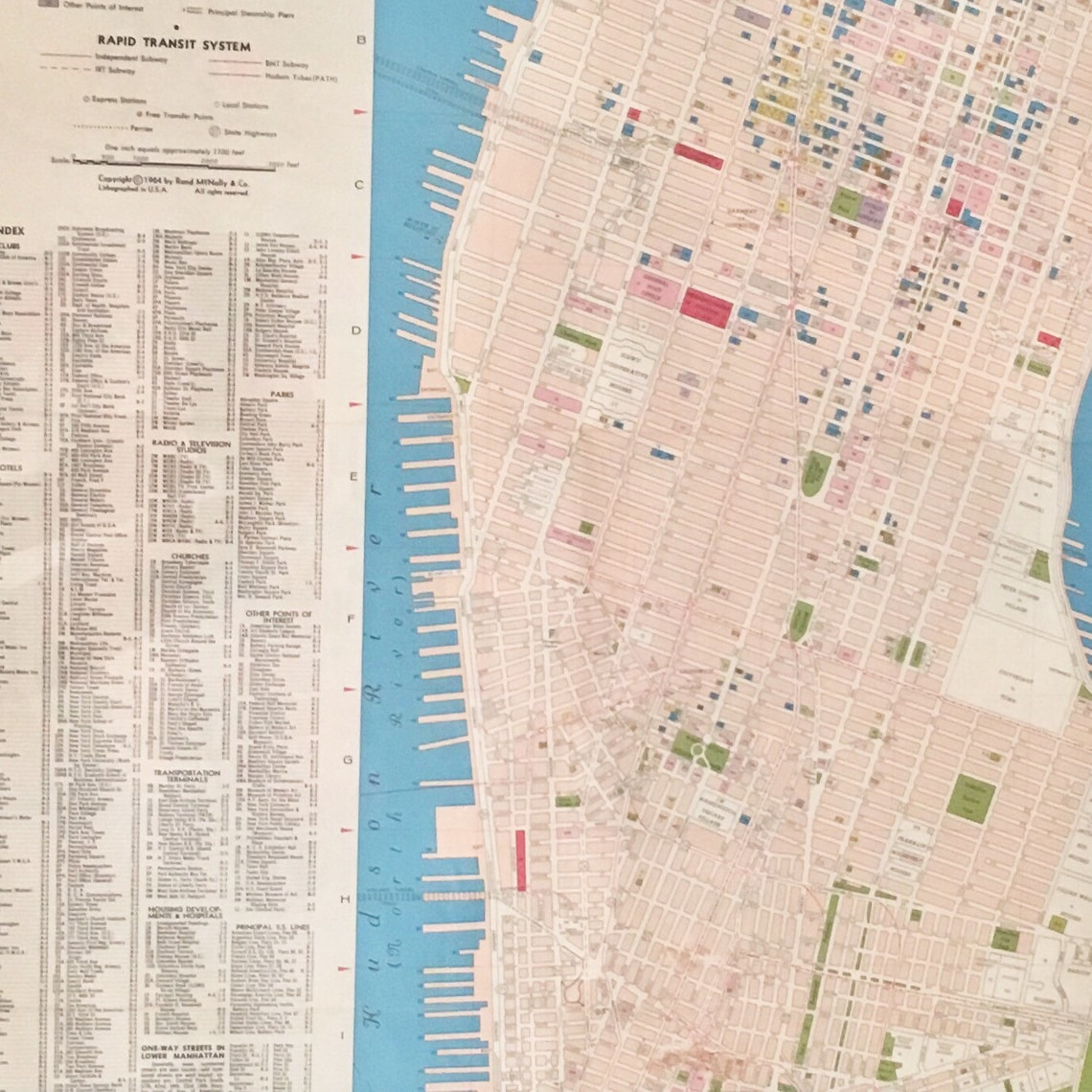 New York Map Vintage Map Wall Art Wall Decor Housewarming Gift New York ...