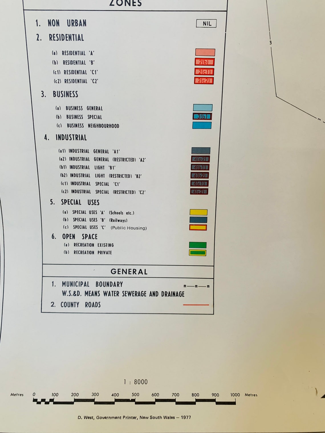 Vintage Botany Map Sydney Map Planning Map Mid Century - Etsy