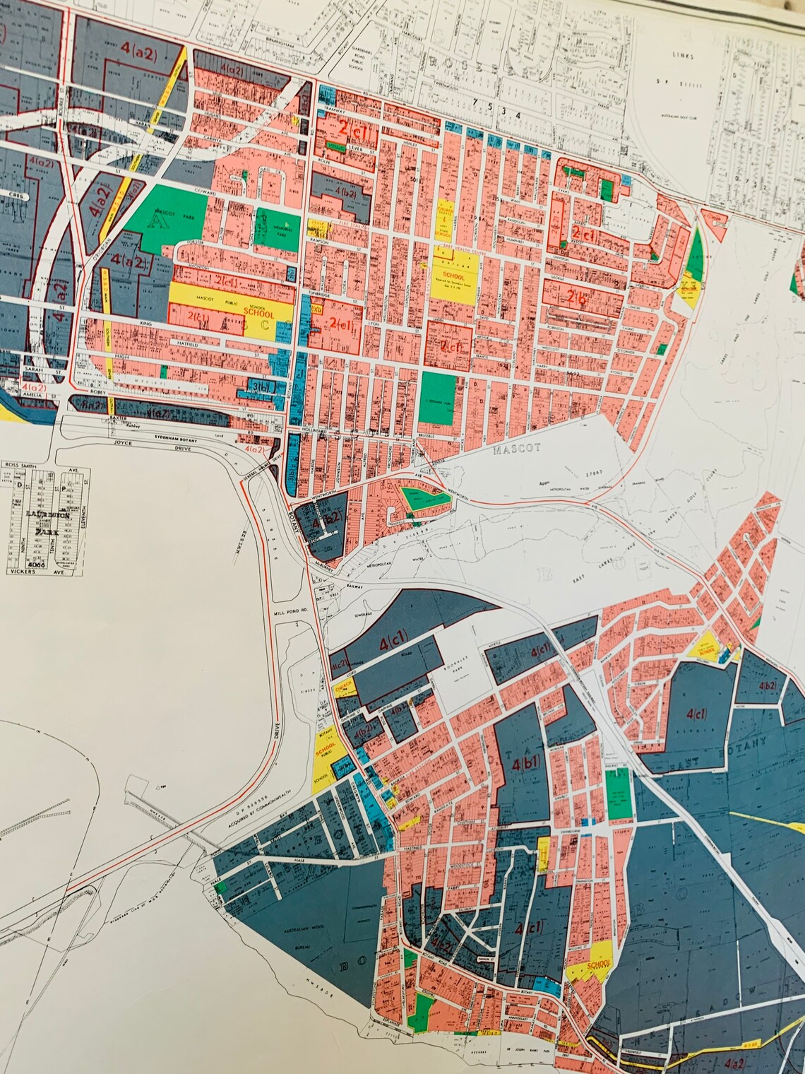 Vintage Botany Map Sydney Map Planning Map Mid Century - Etsy