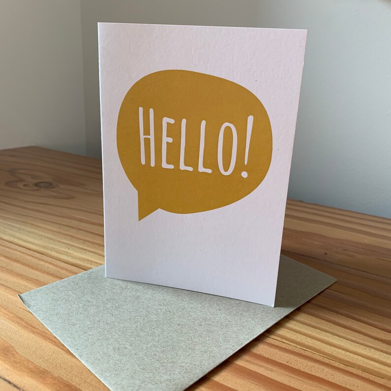 Hello Card Birthday Card Card for Friend Funny Card All Occasion Card ...
