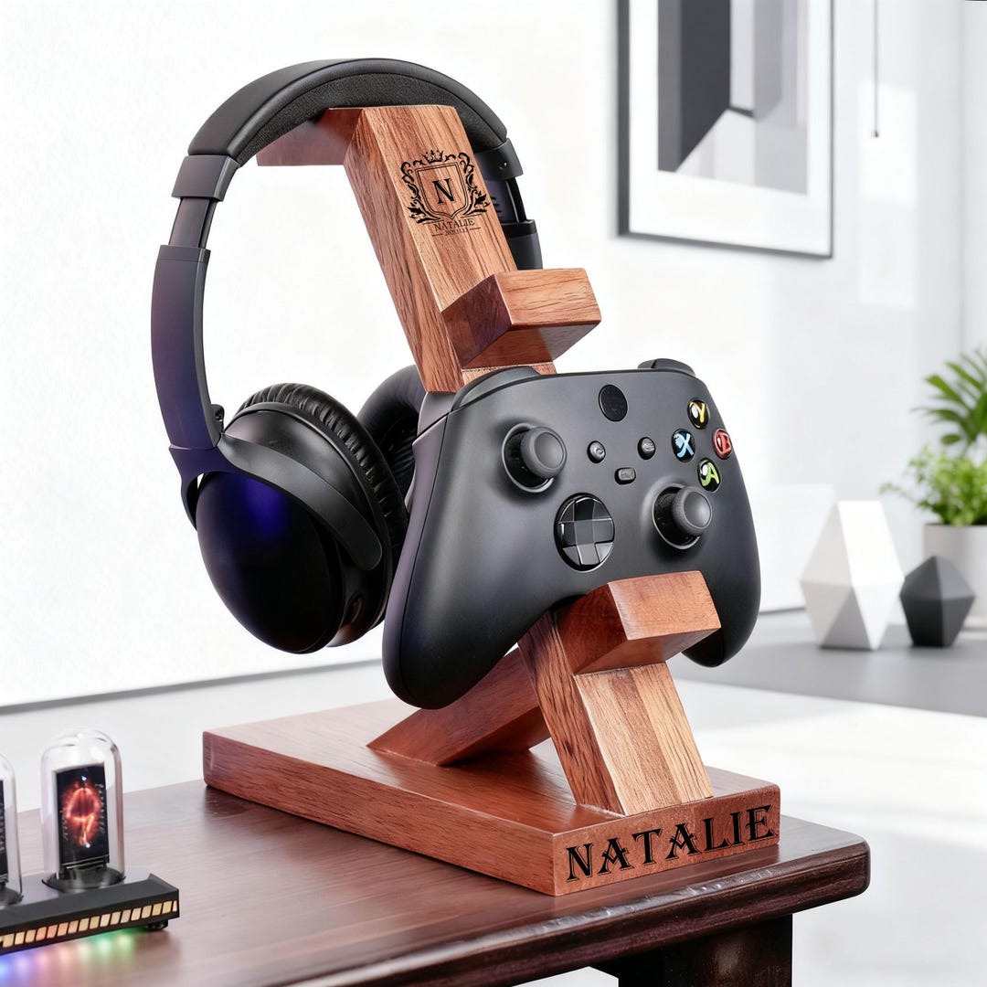 Personalized Gaming Controller and Headphone Stand,game Room Decor ...