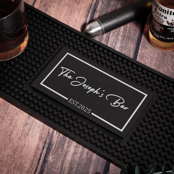 Personalized Bar Mat - Etsy