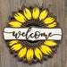 Sunflower Welcome Door Hanger Layered Sunflower Welcome Sign - Etsy