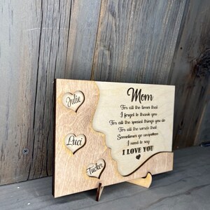 Mom Poem Heart Sign | Engraved Poem Mother's Day Home Decor | Mom Laser ...