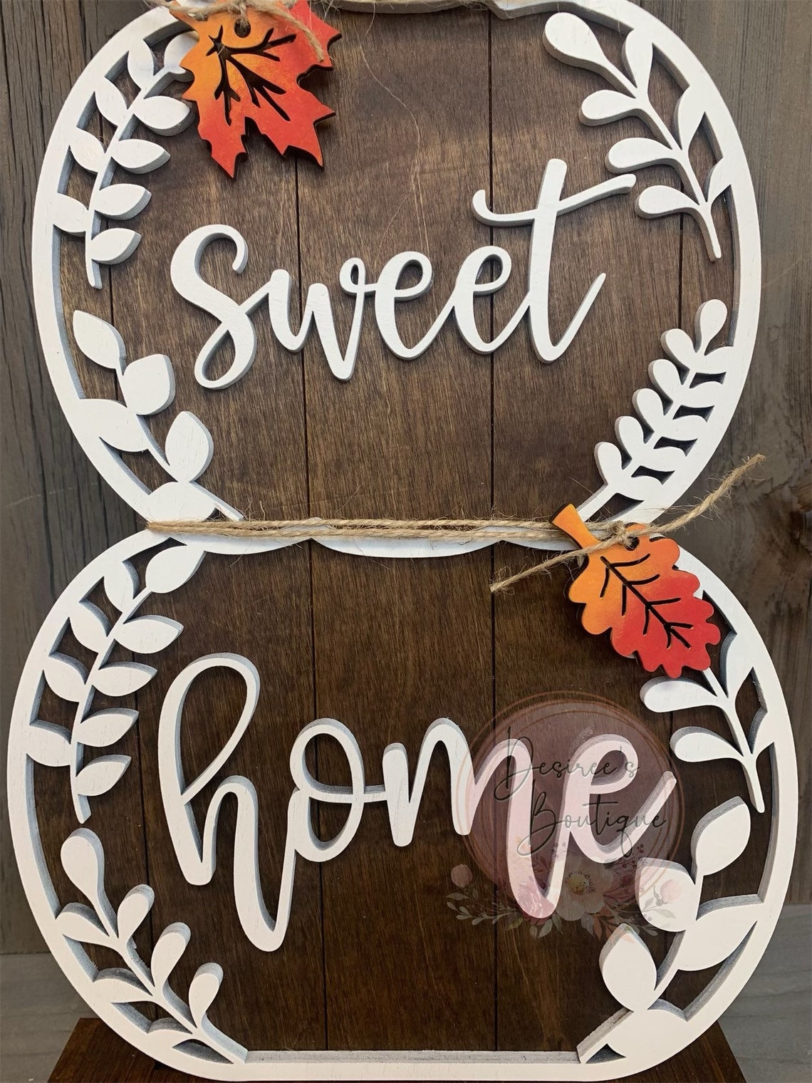 Home Sweet Home Stacked Pumpkins Finished Triple Pumpkins - Etsy