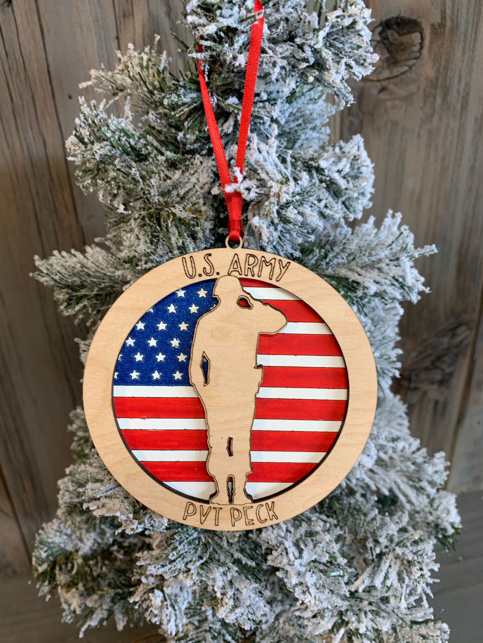 Military Laser Cut Ornament Personalized Navy Army Air Force | Etsy