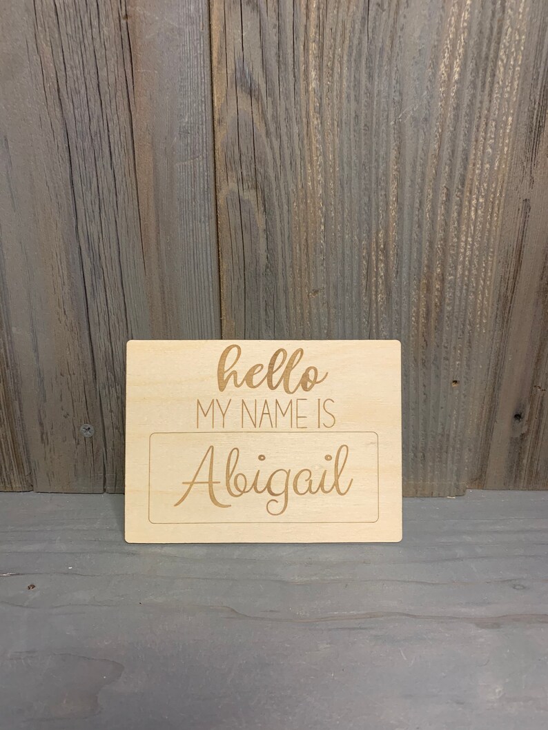 Hello My Name is Baby Sign Birth Baby Personalized Sign - Etsy