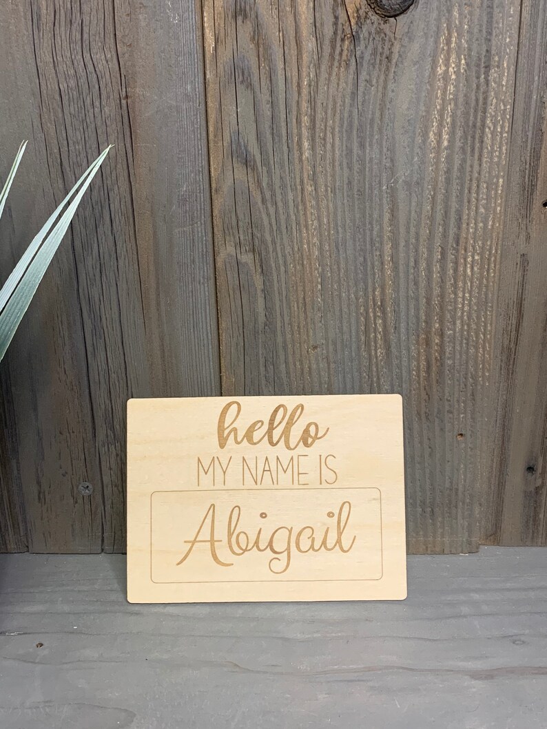 Hello My Name is Baby Sign Birth Baby Personalized Sign - Etsy