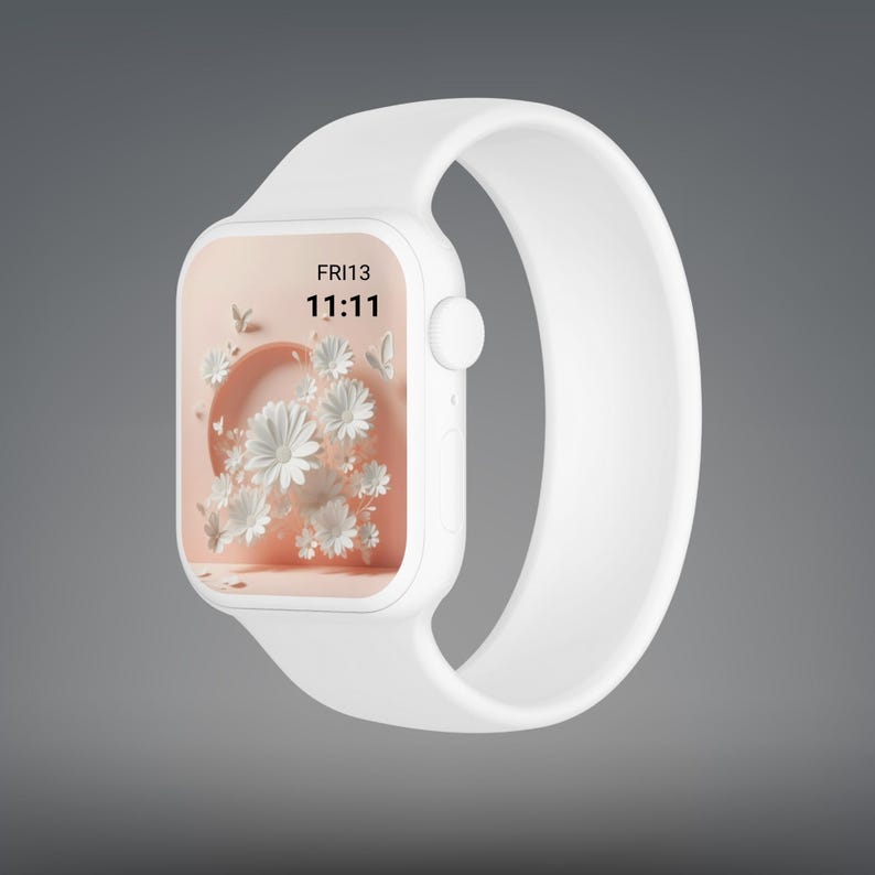 Minimal Floral Watch Faces Pack – Whimsical Daisy & Butterfly ...