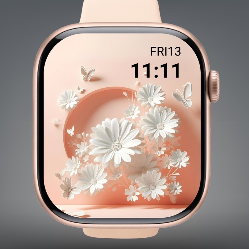 Minimal Floral Watch Faces Pack – Whimsical Daisy & Butterfly ...
