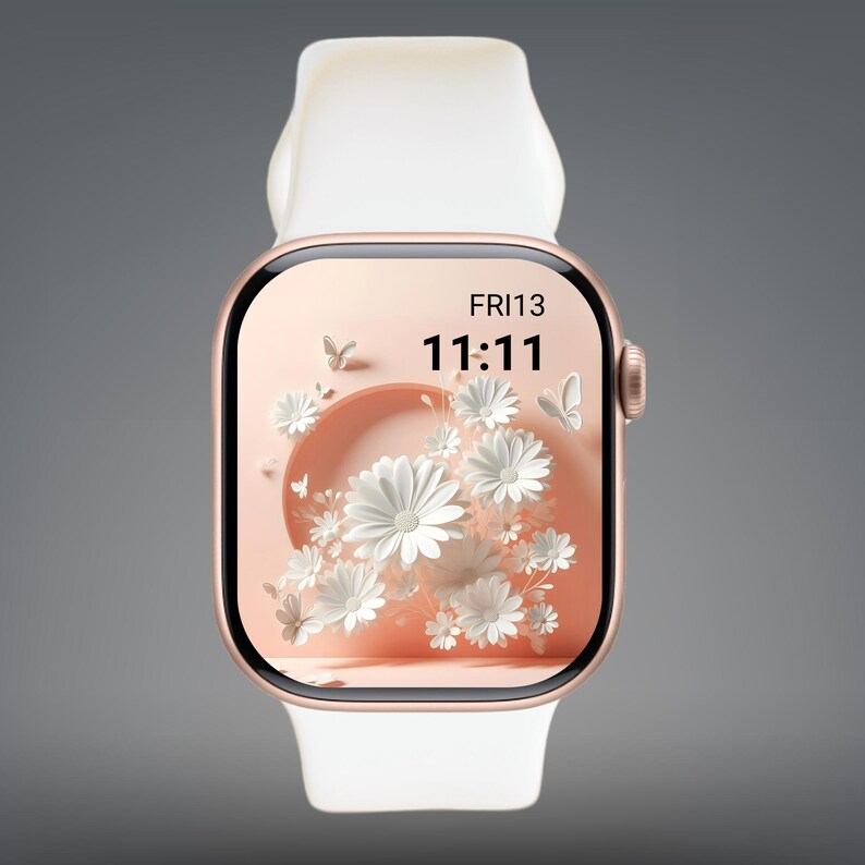 Minimal Floral Watch Faces Pack – Whimsical Daisy & Butterfly ...