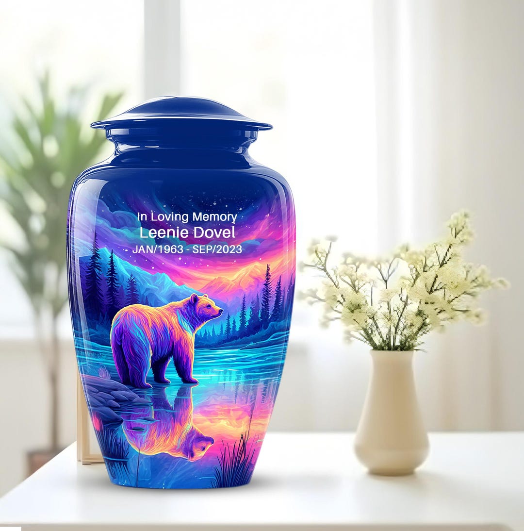 Personalized Bear Cremation Urn – Nature Memorial Keepsake - Etsy