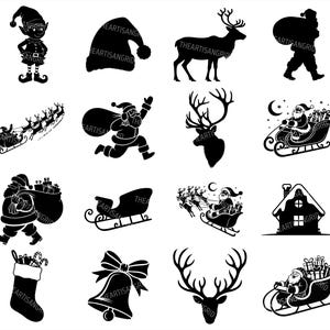 Scalable Christmas Silhouette SVG Bundle, Christmas Decoration Cricut ...