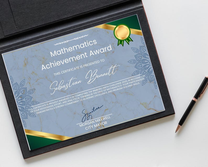Editable Achievement Certificate Template, Printable Award (canva ...