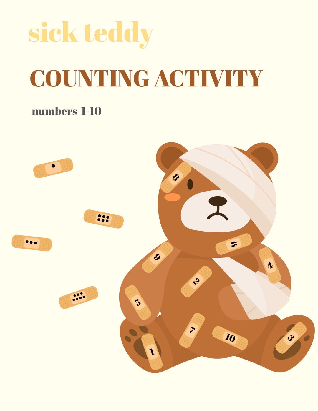 Toddler Counting Activity Printable 1-10 – Cute Teddy Bear Number ...