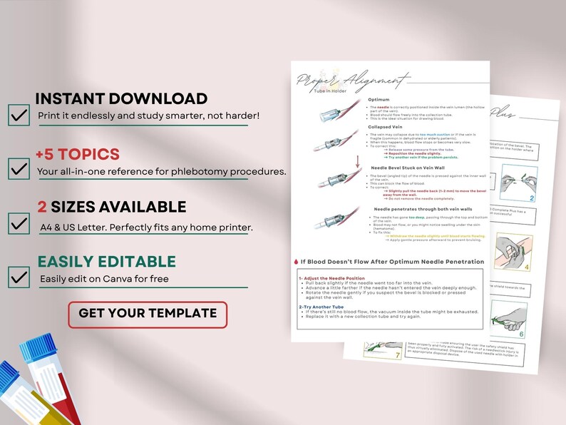 Phlebotomy Study Reference Guide | Order of Draw Chart, Tube Colors ...
