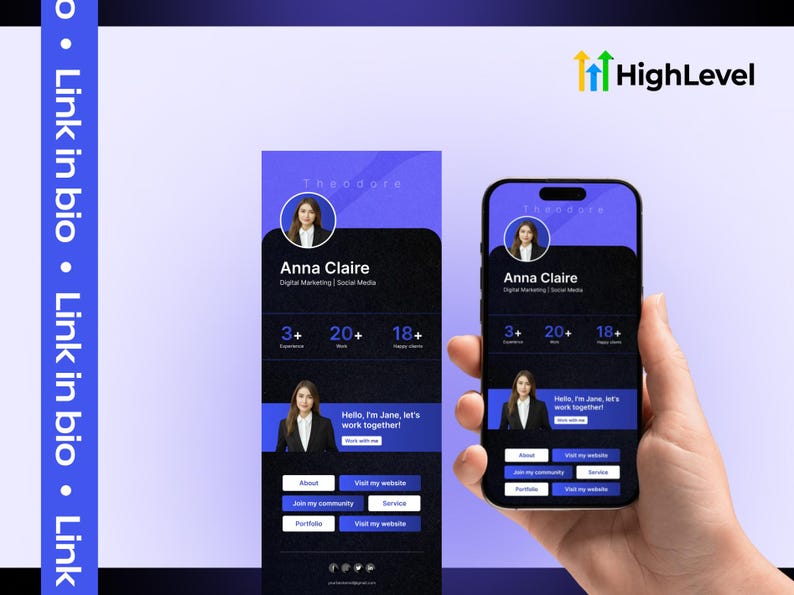 Gohighlevel Link in Bio Template | GHL Instagram Tiktok Funnel ...