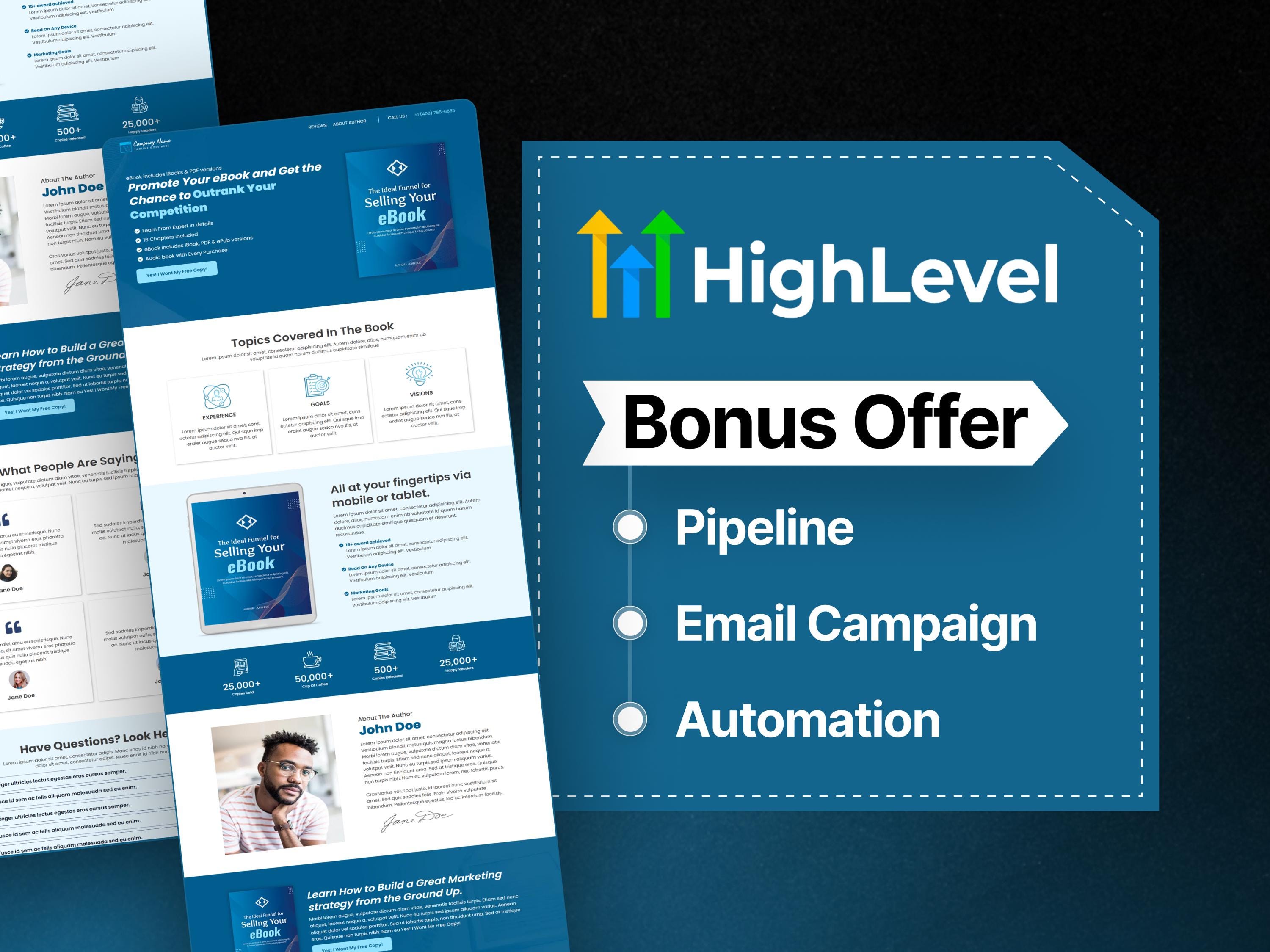 Gohighlevel Ebook Funnel Template: Lead Magnet & PDF Book (1-click ...
