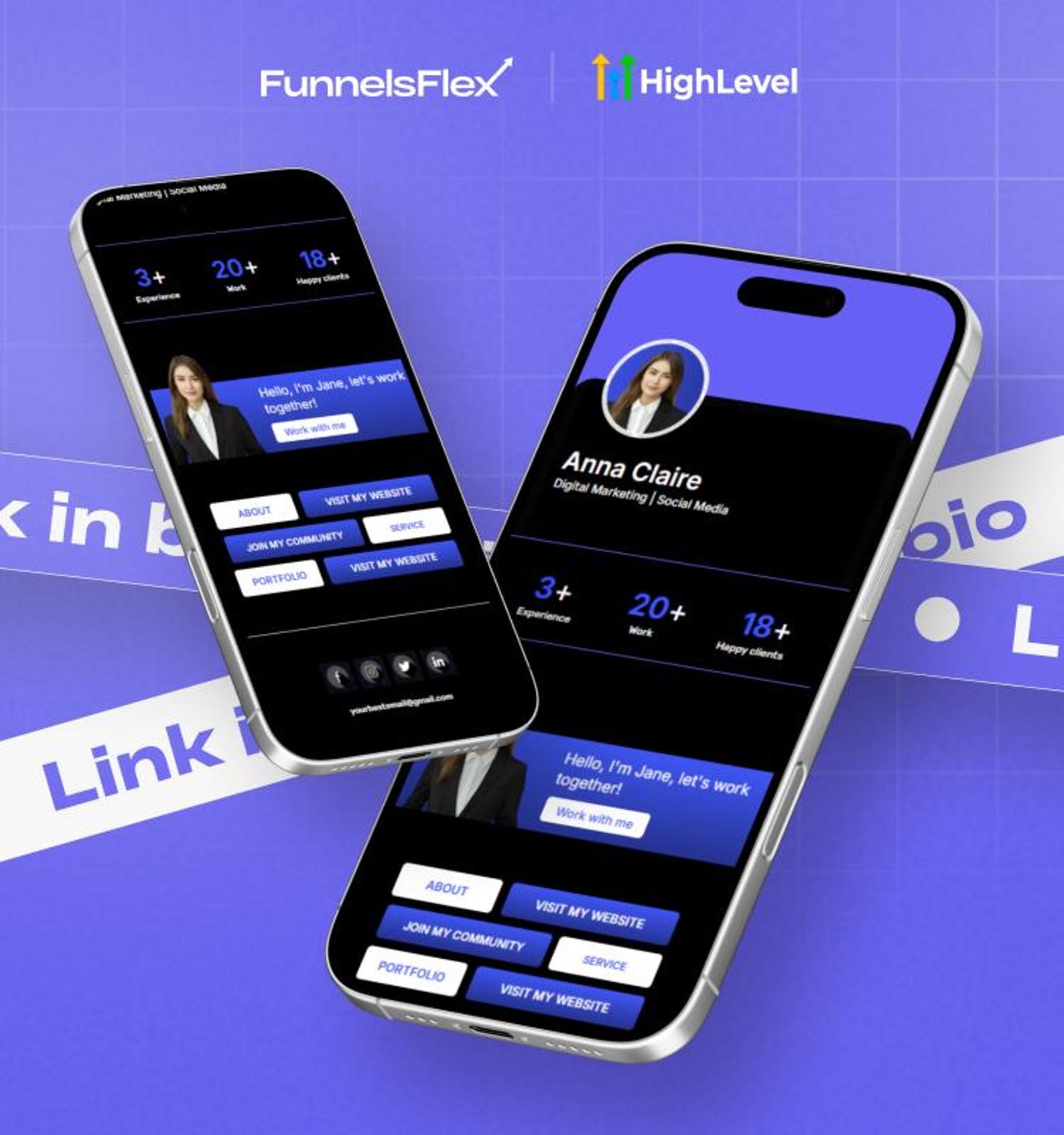 Gohighlevel Digital Marketing | Social Media Link Page Bio Funnel ...