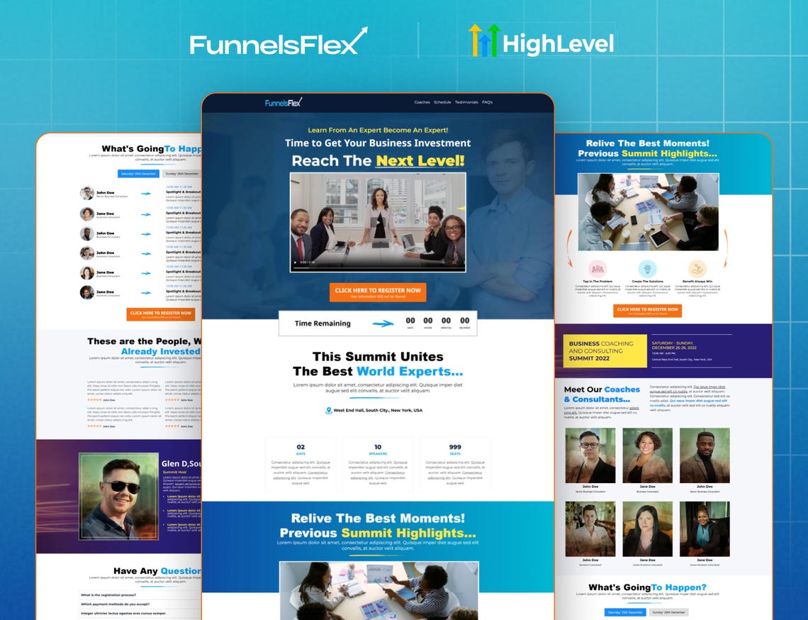 Gohighlevel Funnel Templates: Webinar, VSL, Summit, Event, Course (PDF ...