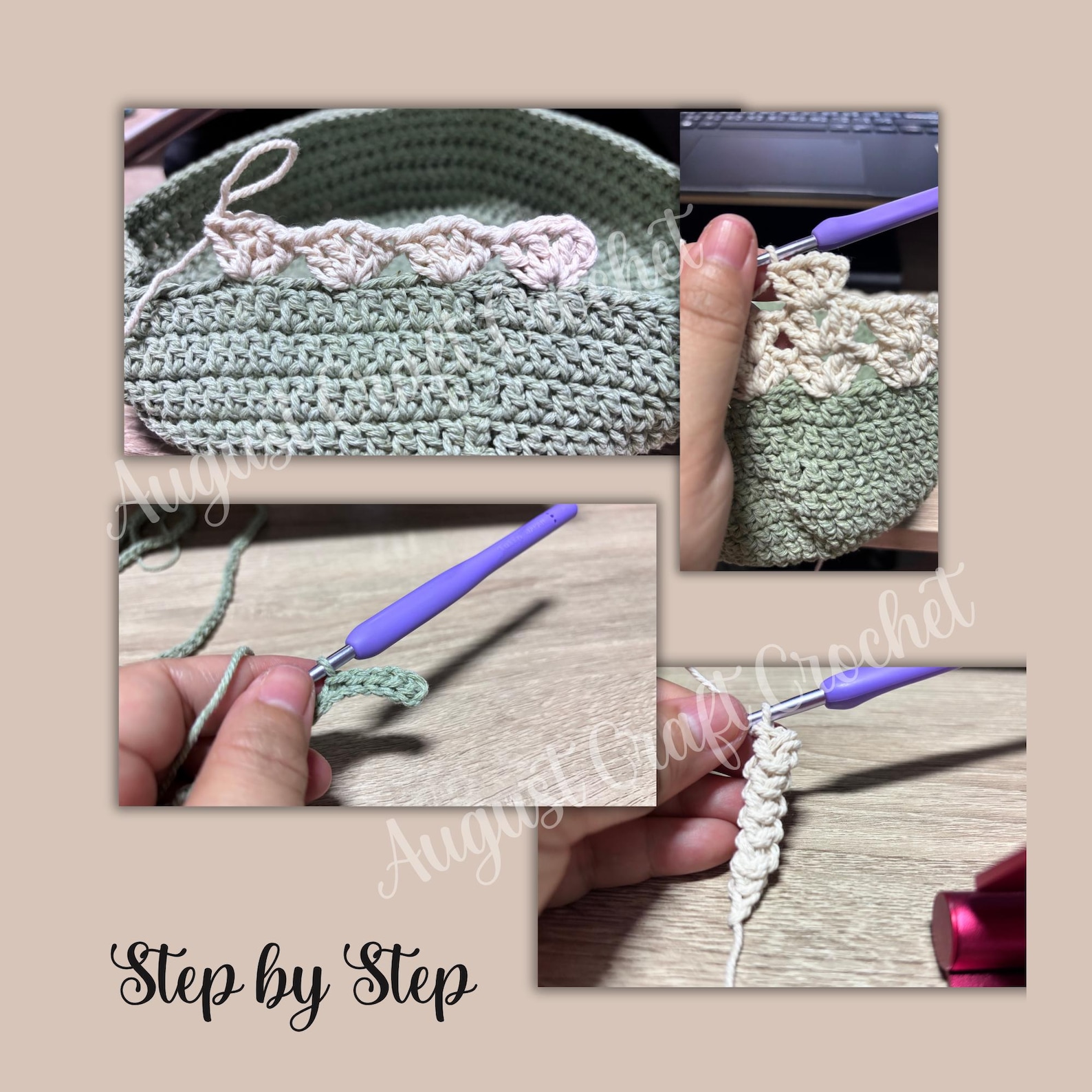 Crochet Round Base Bag Pattern, Fan Stitch Crossbody (PDF Pattern) - Etsy
