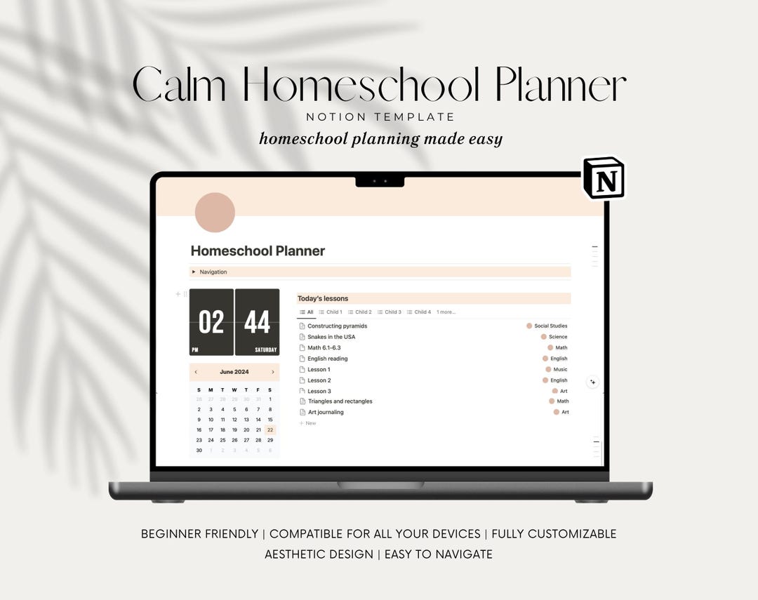 Homeschool Planner, Lesson Plan, Academic Planner, Notion Dashboard ...