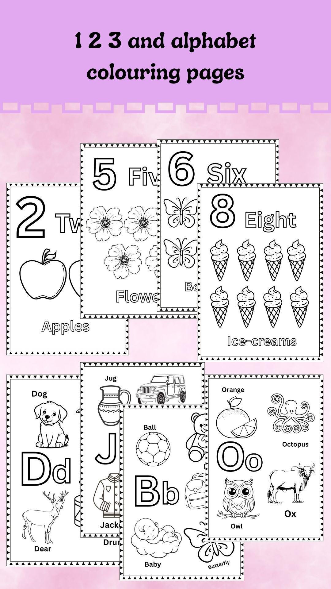 ABC 123 Colouring Book: Baby's First ABC 123 Colouring Book, Baby ...