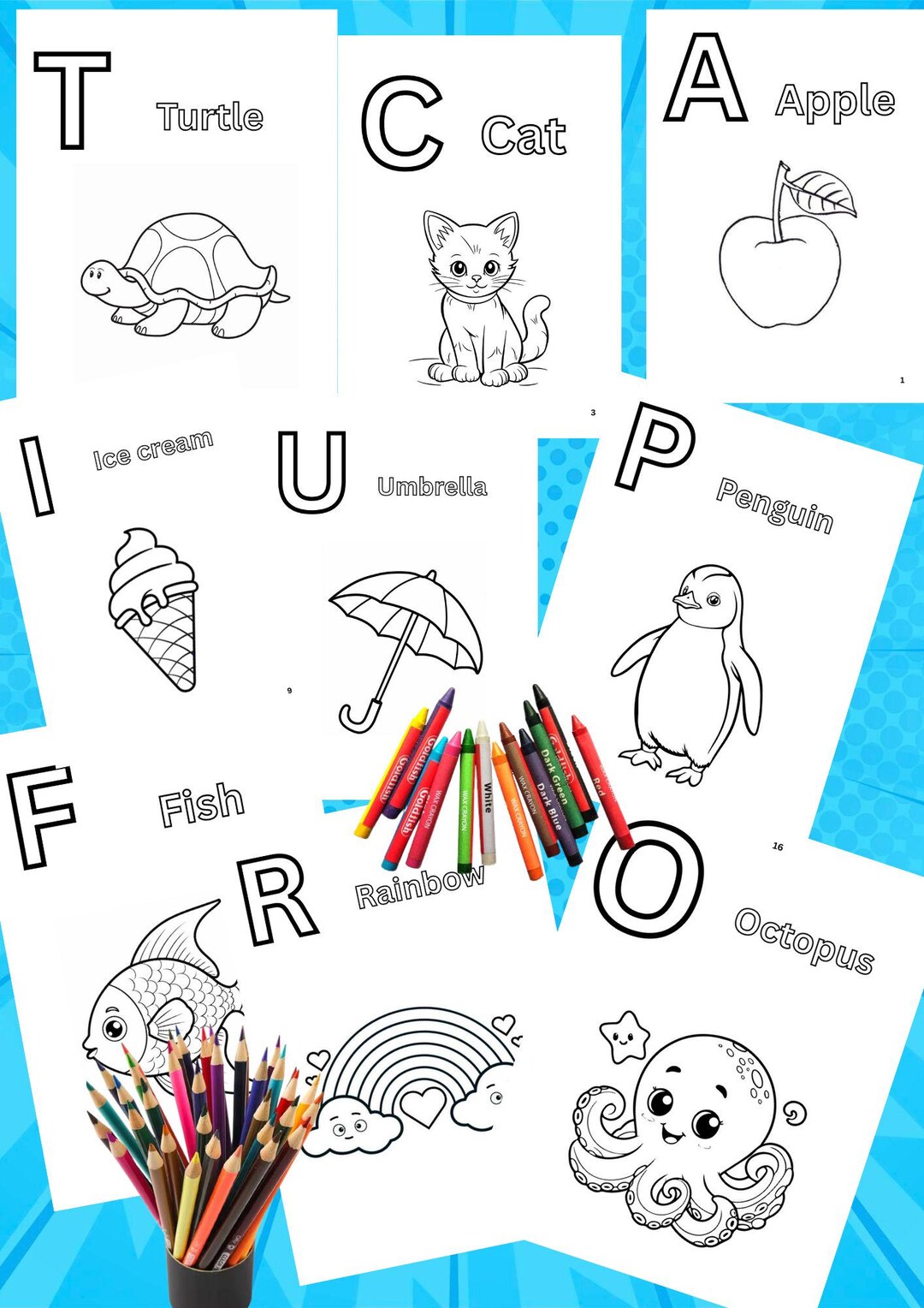 Phonics Colouring Book: Alphabet ABC Printable, ABC Baby Shower ...