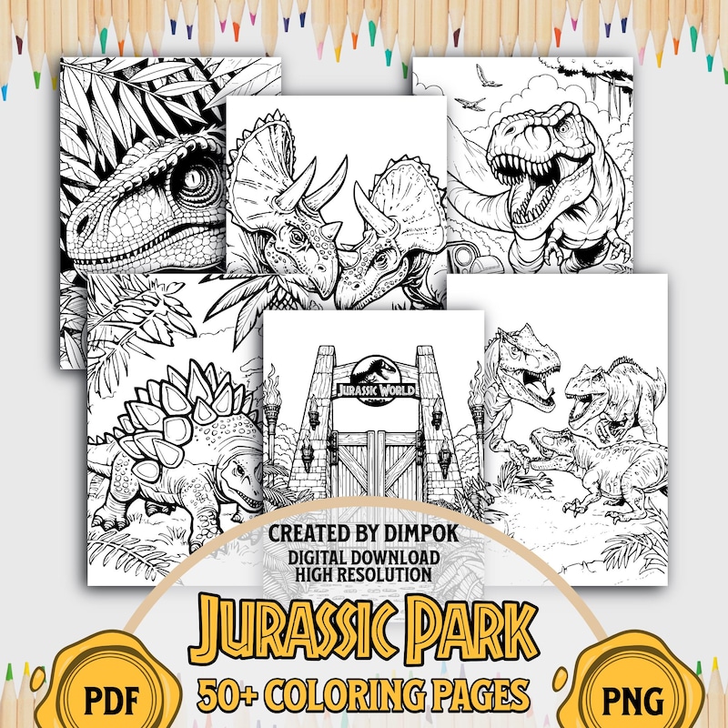 Jurassic World Rebirth Coloring Page - Etsy