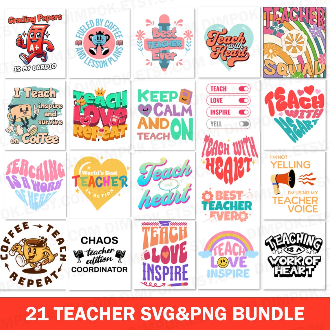 Teacher SVG Bundle | 21 Teacher Quotes for Cricut & Silhouette | Funny ...