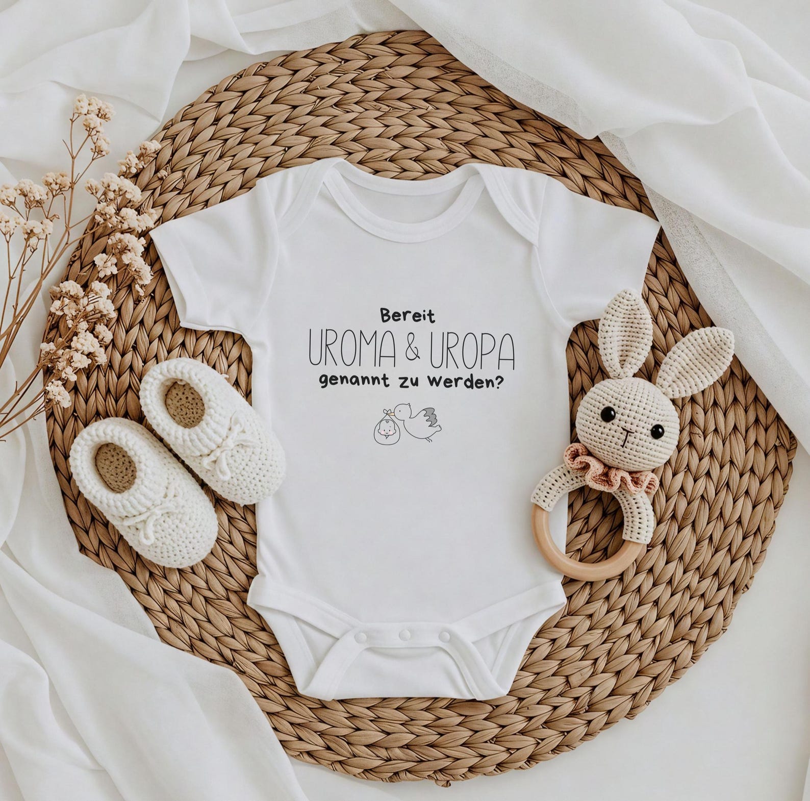 Babybody zur Schwangerschaftsverkündung, Du wirst Uroma/Uropa ...