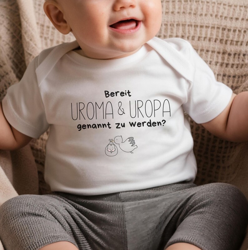 Babybody zur Schwangerschaftsverkündung, Du wirst Uroma/Uropa ...